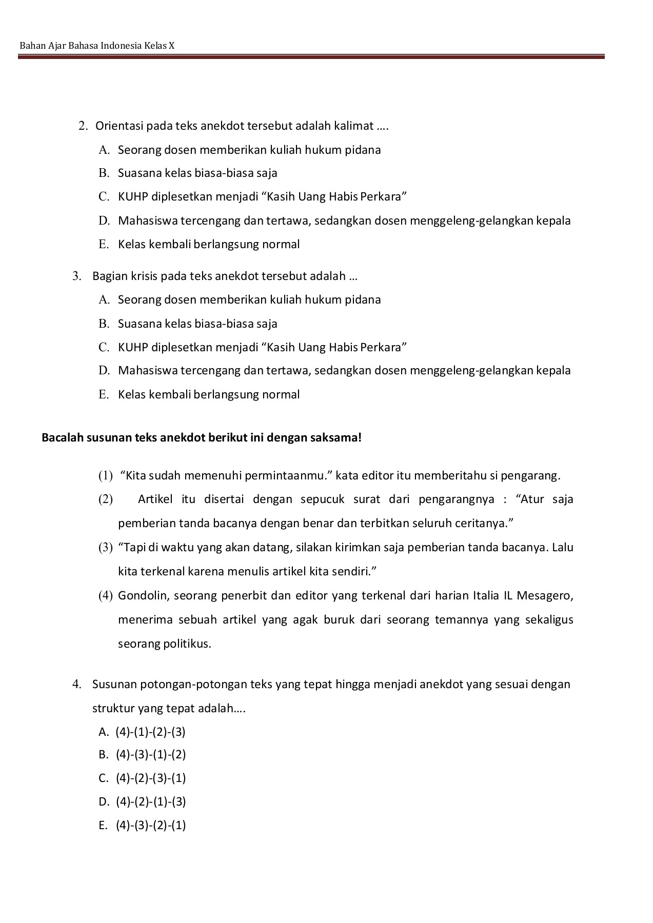 Bahan Ajar Bahasa Indonesia Kelas X - anik irmawanti - Halaman 35 | PDF Online | PubHTML5