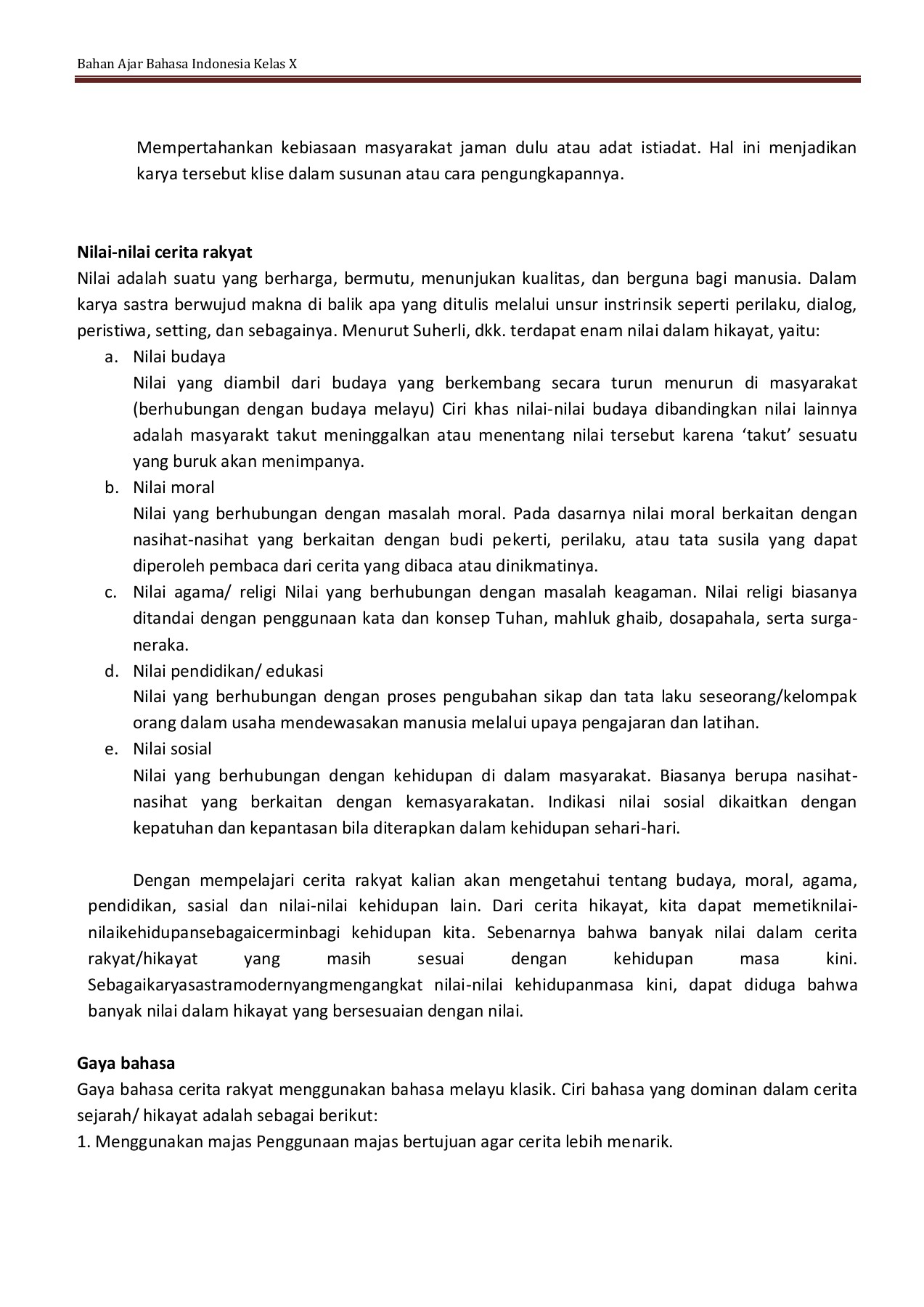 Bahan Ajar Bahasa Indonesia Kelas X - anik irmawanti - Halaman 41 | PDF Online | PubHTML5