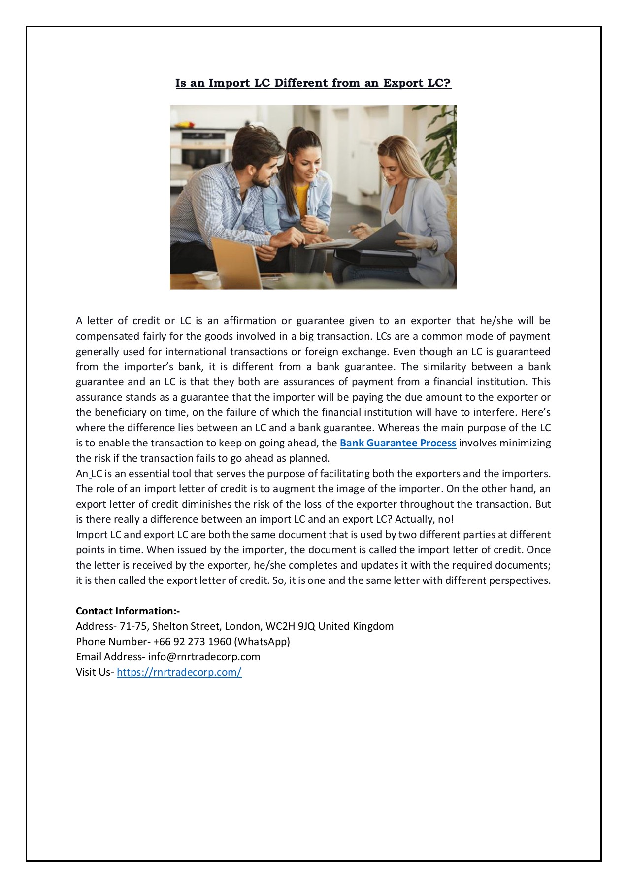 Bank Guarantee Process - rnrtradecorporationco - Page 1 - 1 | Flip PDF ...