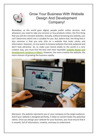 Most Reliable Website Design and Development Company in Miami