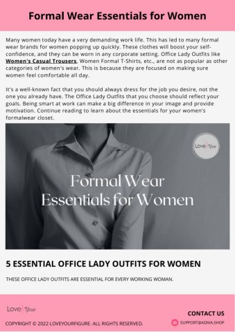 Formal Wear Essentials for Women