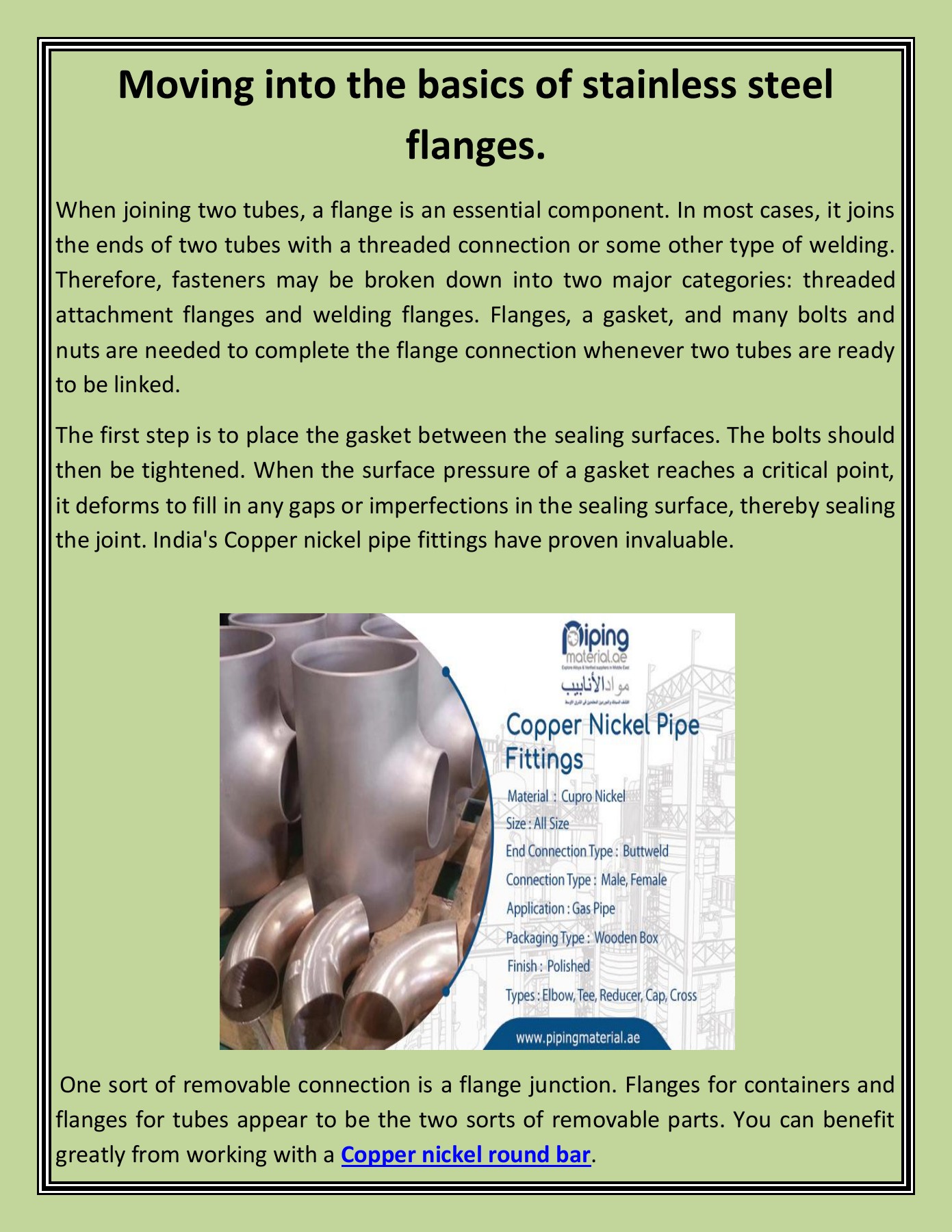 Moving into the basics of stainless steel flanges - Explore Middle East ...