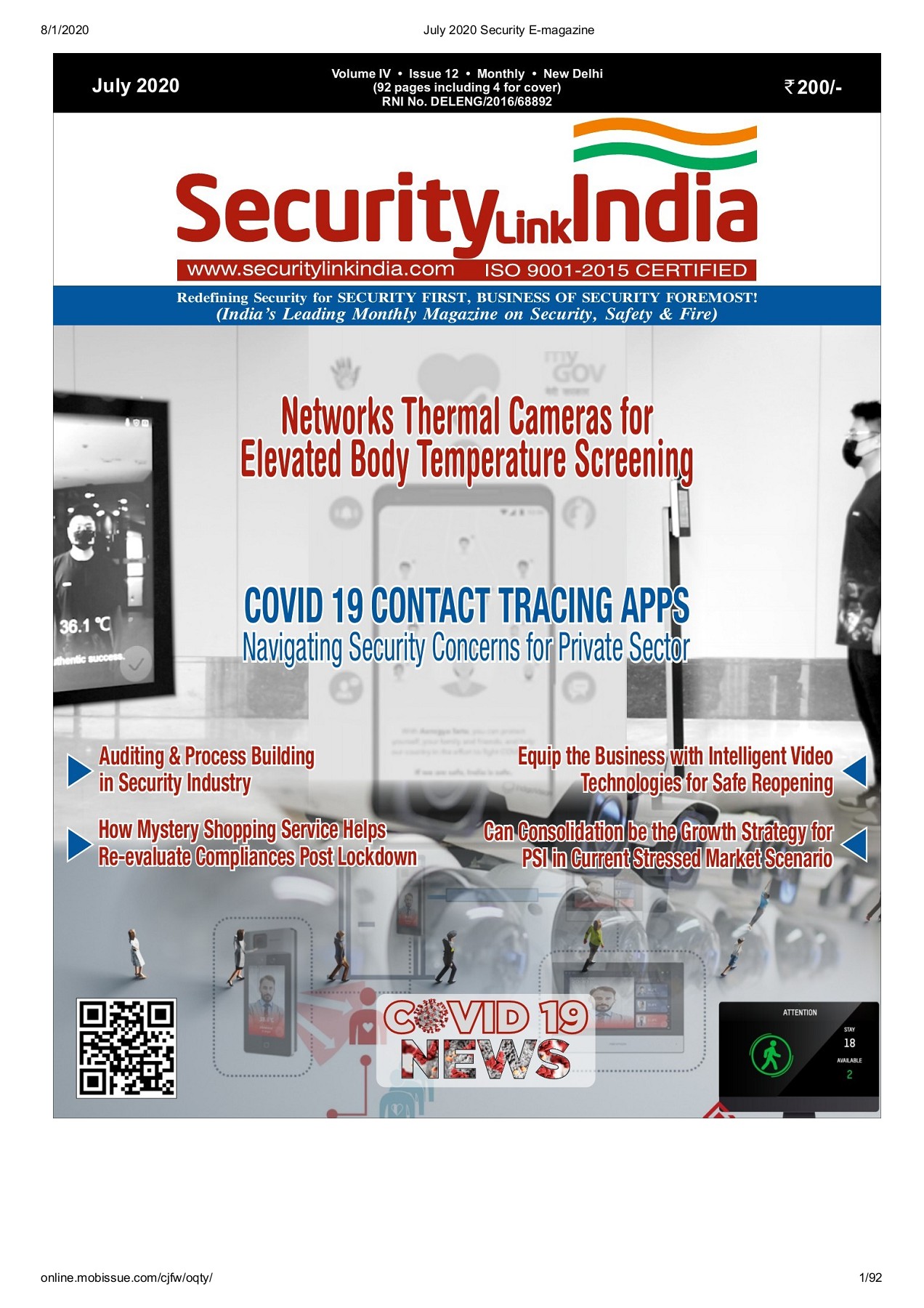 July 2020 Security E-magazine - Security Link India - Page 1 - 92 | Flip PDF Online | PubHTML5