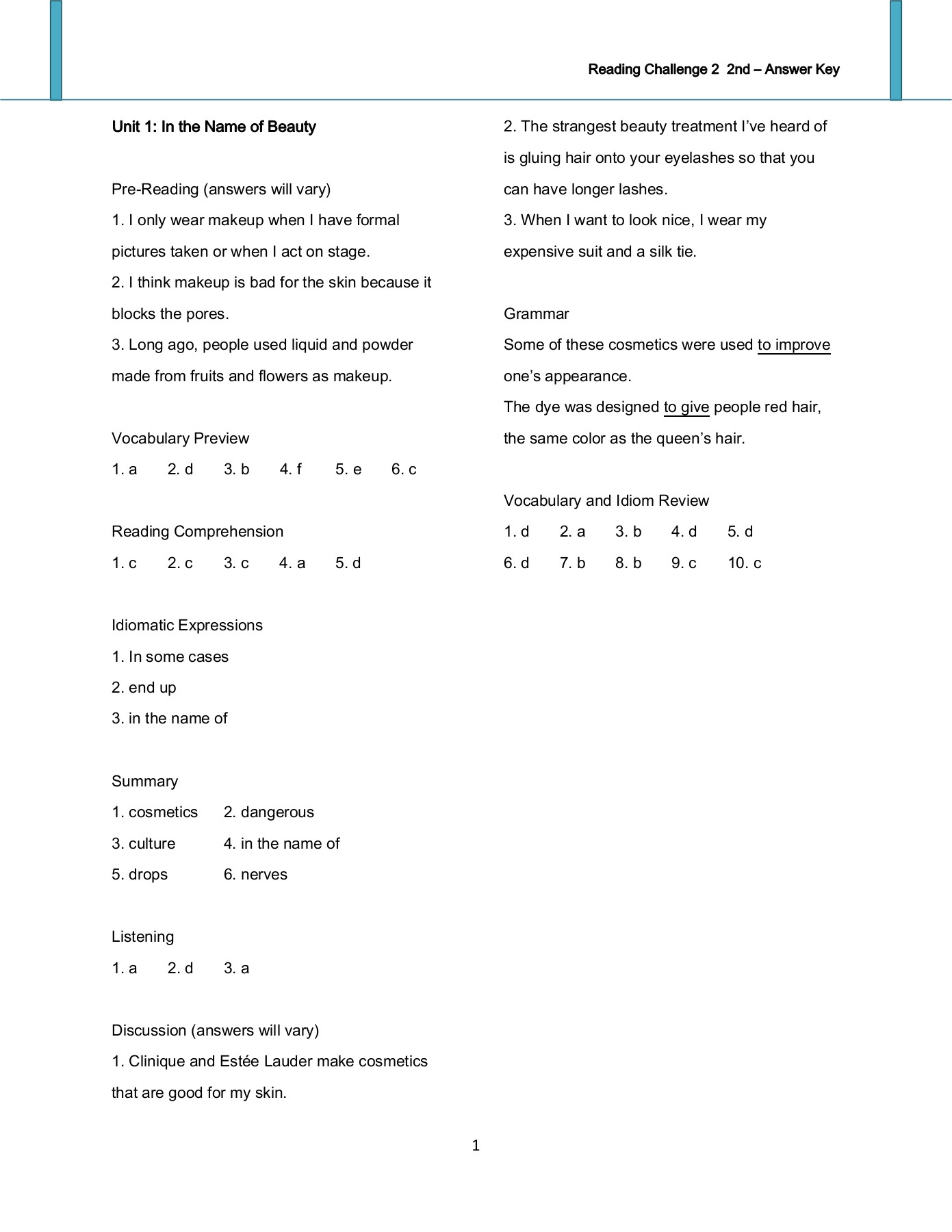 Compus-pub-reading-challenge-2-answers - M.A Trần Thắm- Teach English ...