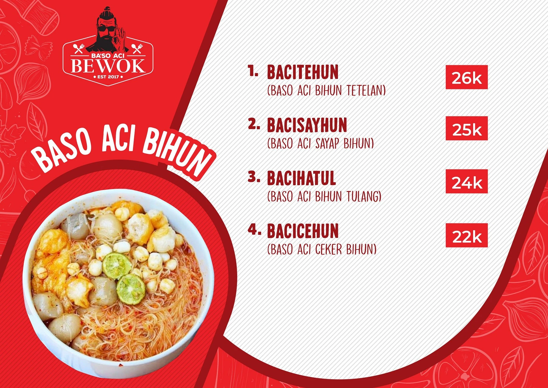 Menu Baso Aci Bewok - LOKAL FRAME - Page 2 | Flip PDF Online | PubHTML5