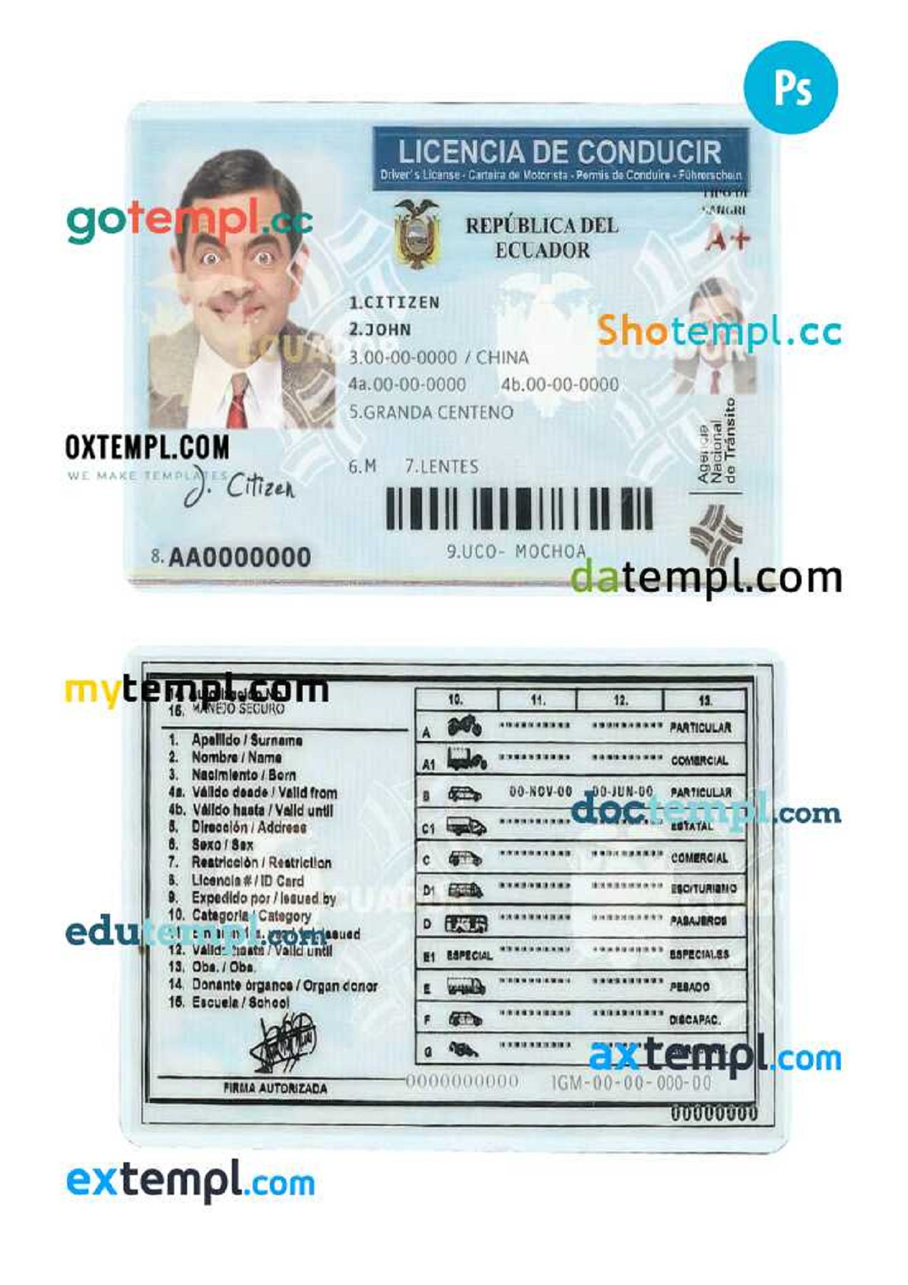 Ecuador driving license - Edutempl Driving license - Page 1 - 1 | Flip ...
