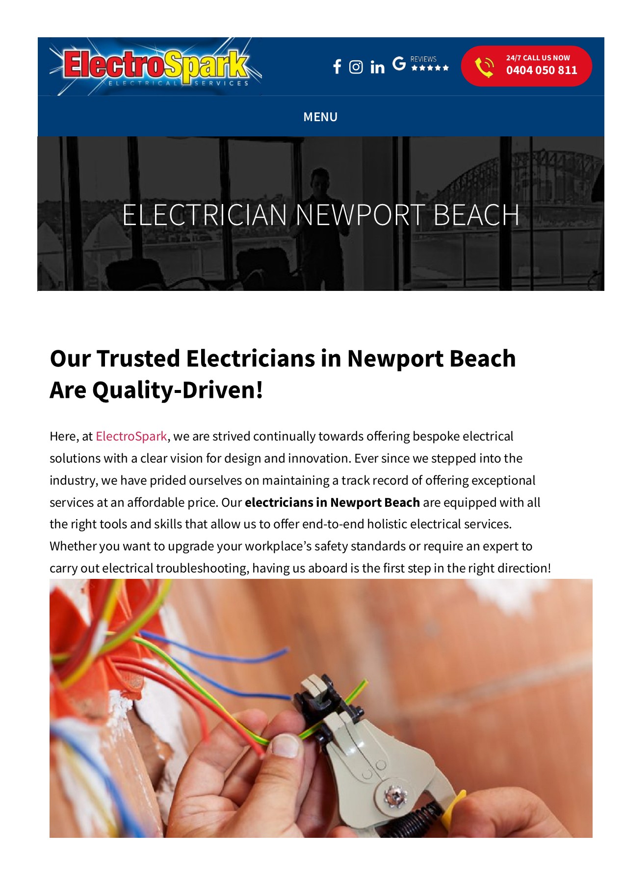 Electrician Newport Beach - Electrospark Electrical - Page 1 - 17 | Flip PDF Online | PubHTML5