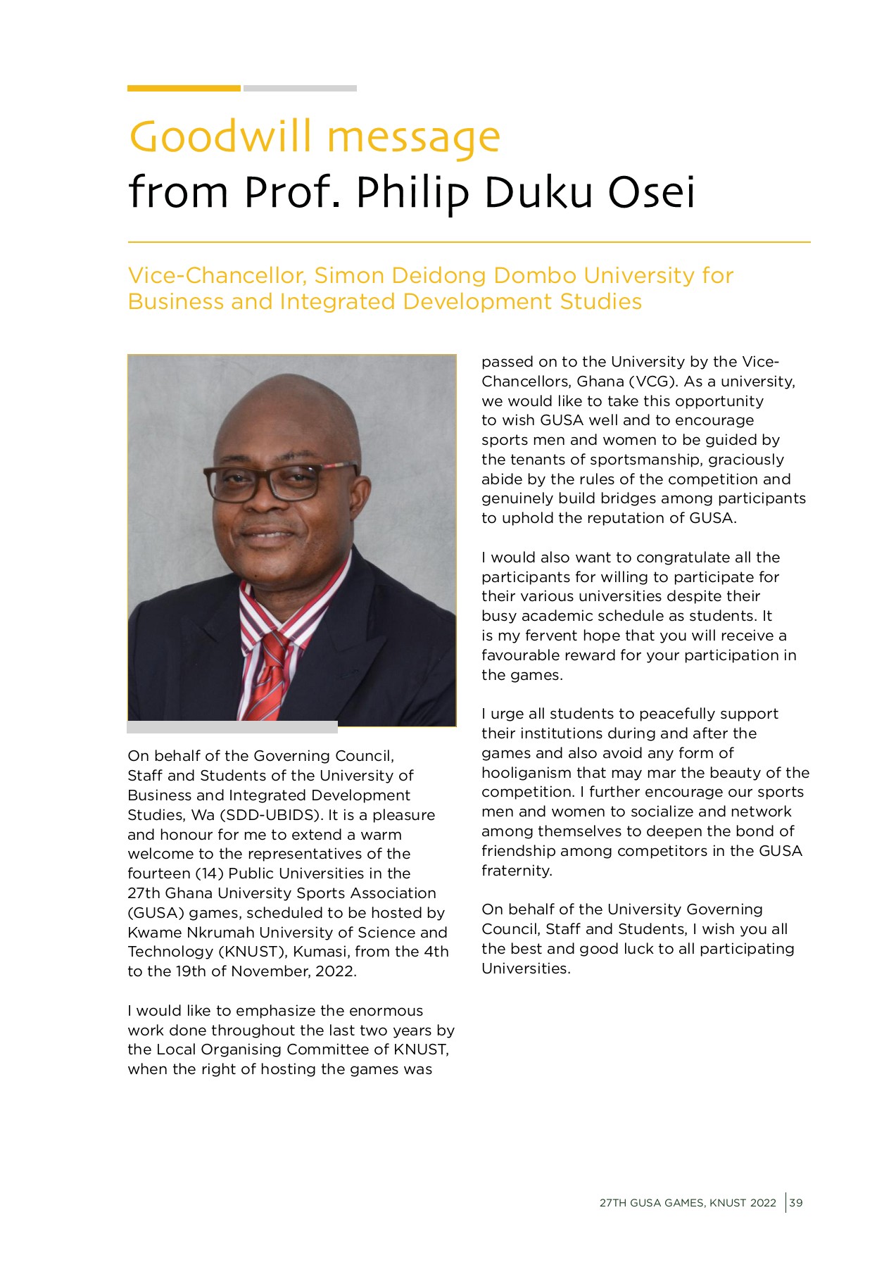 27th GUSA GAMES - KNUST 2022 BROCHURE - Henry Hall - Page 39 | Flip PDF ...