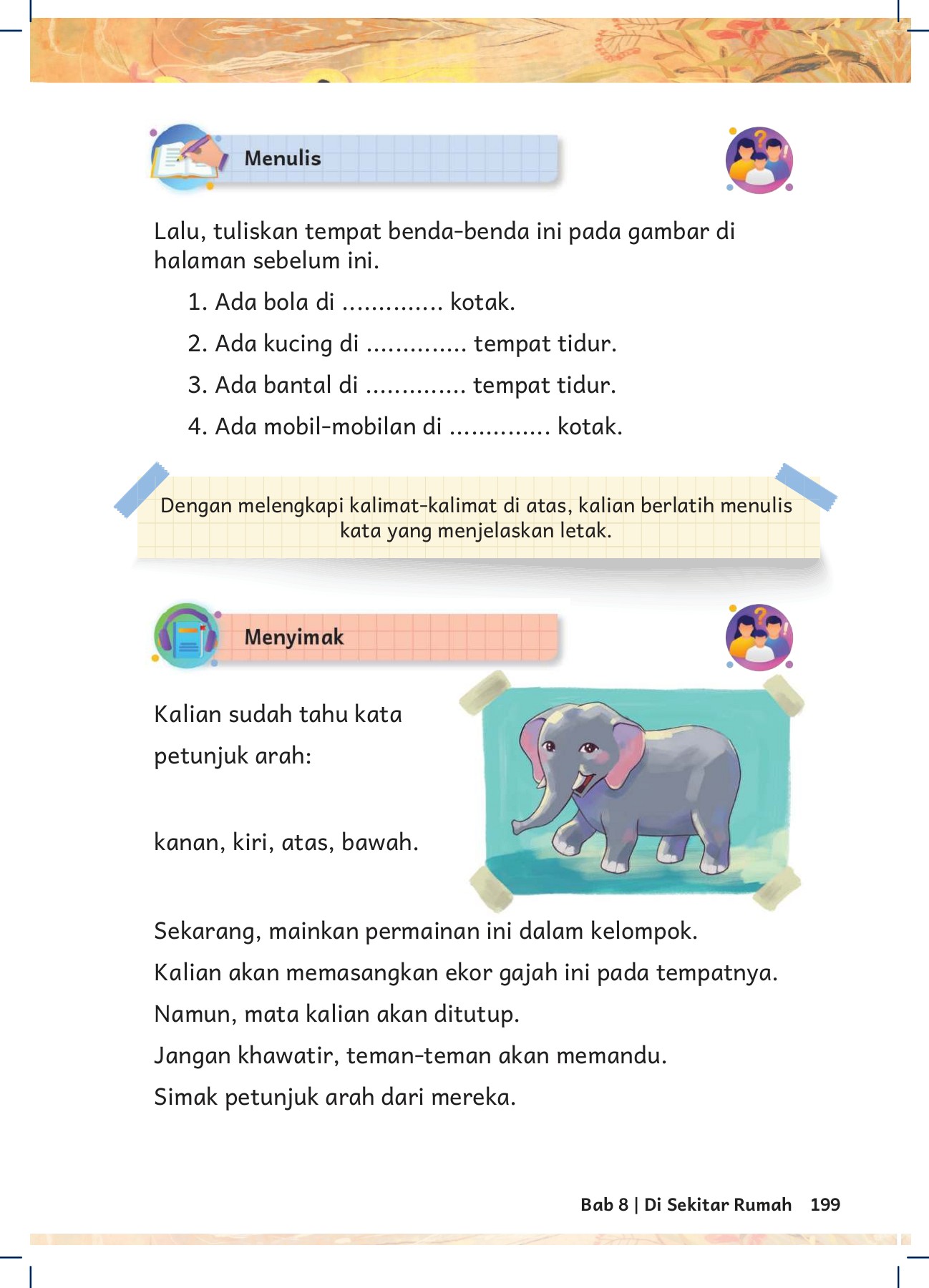 Bahasa Indonesia Kelas 1 Kurikulum Merdeka - MI Ma'arif Batursari 01 - Halaman 209 | PDF Online ...