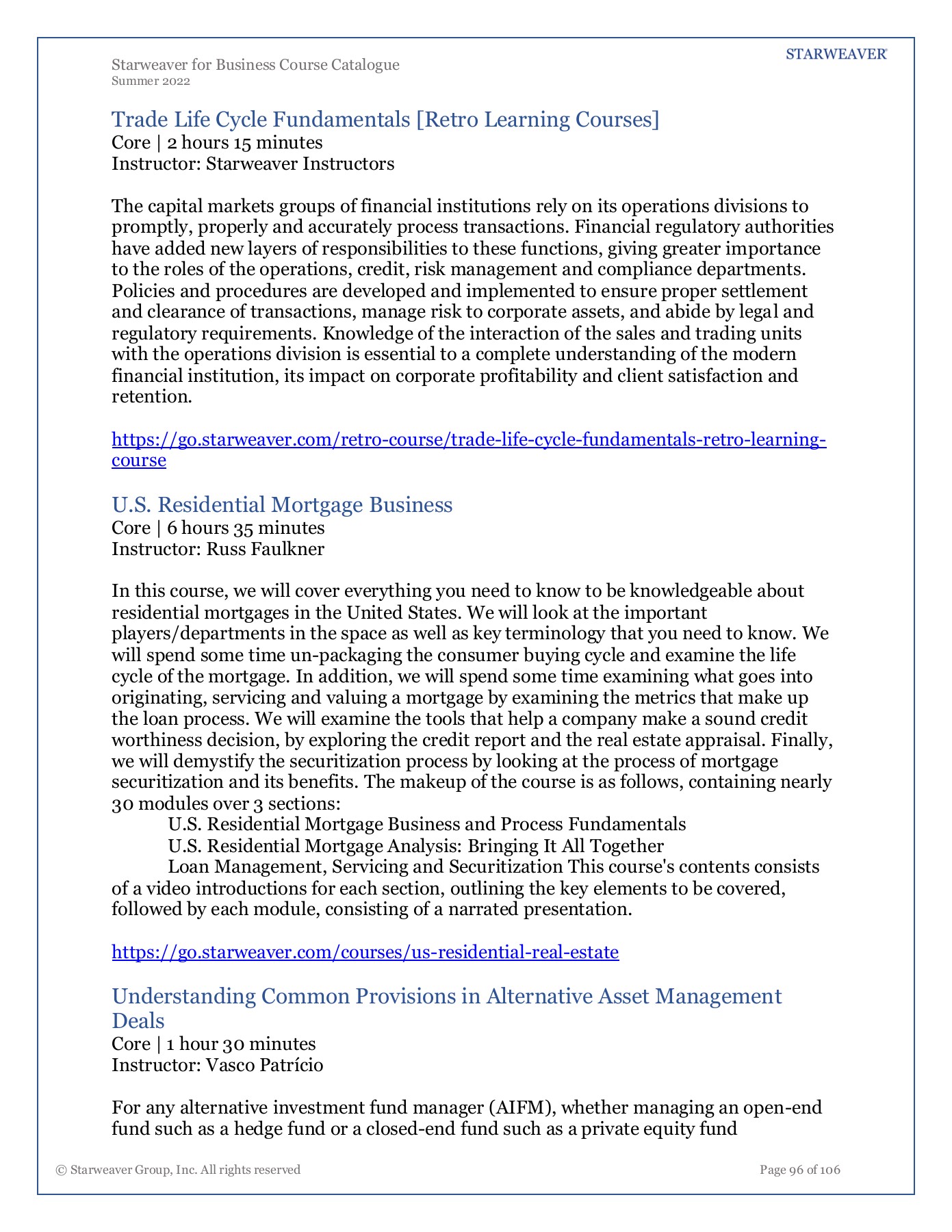 Starweaver for Business - Course Catalogue - Summer 2023 - paul.siegel ...