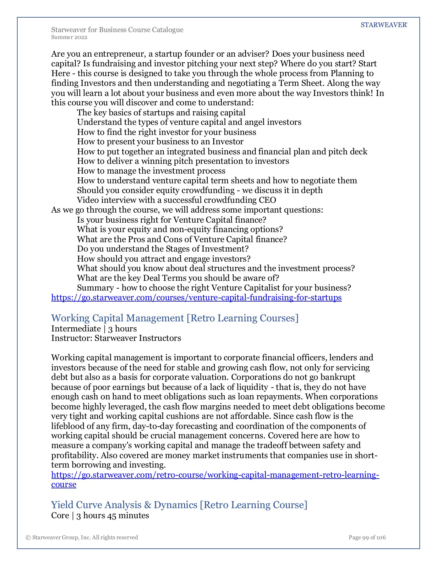 Starweaver for Business - Course Catalogue - Summer 2023 - paul.siegel ...