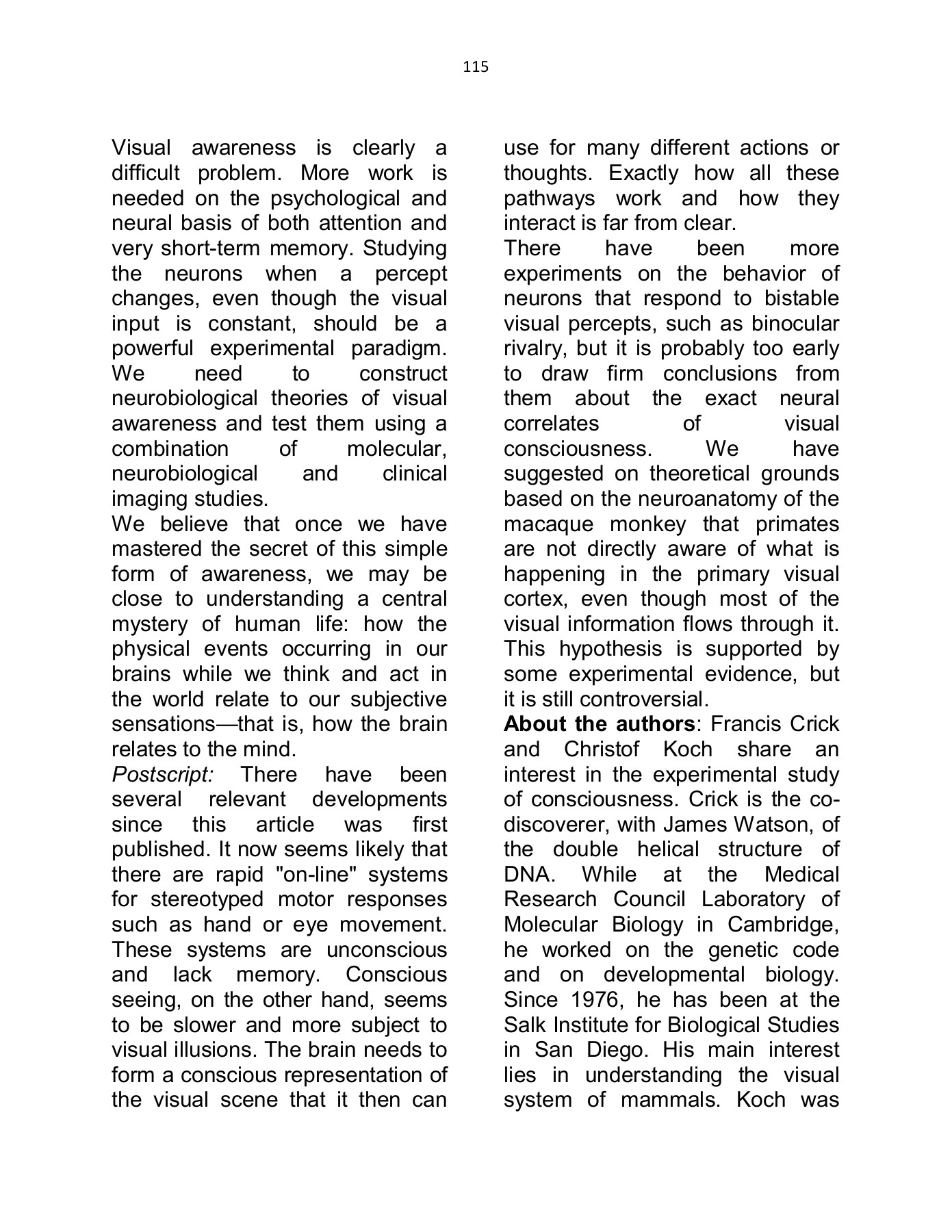 NEUROBIOLOGICAL PERSPECTIVE OF BEHAVIOUR - Roy Augustine - Page 115 ...