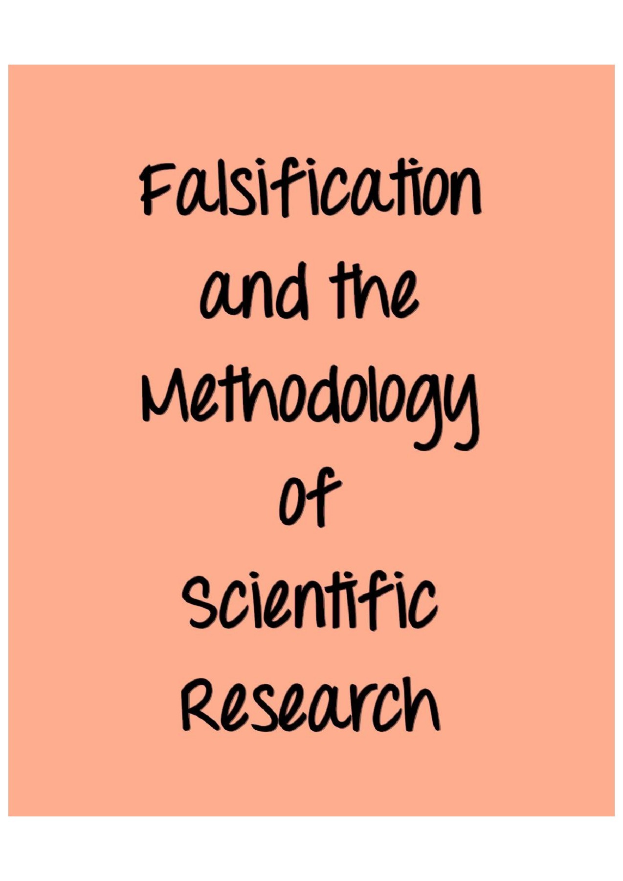 Falsification and Methodology of Scientific Research - miss books ...