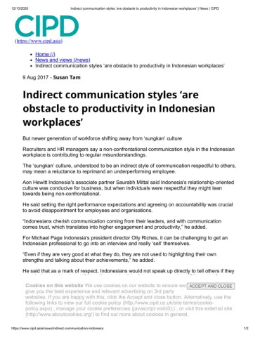 Indirect communication styles ‘are obstacle to productivity in ...