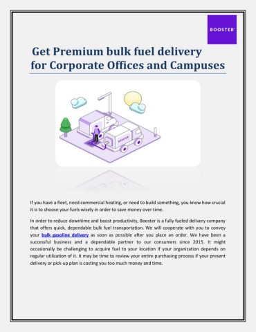 Get premium bulk fuel delivery for Corporate Offices and Campuses
