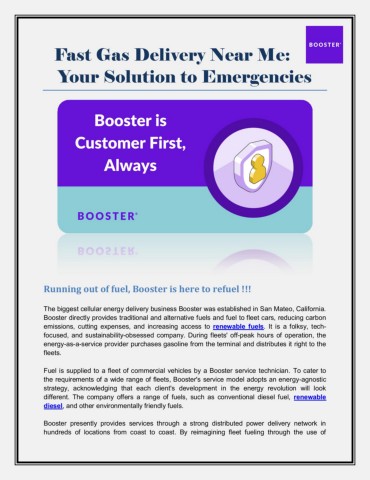 Fast Gas Delivery Near Me: Your Solution to Emergencies