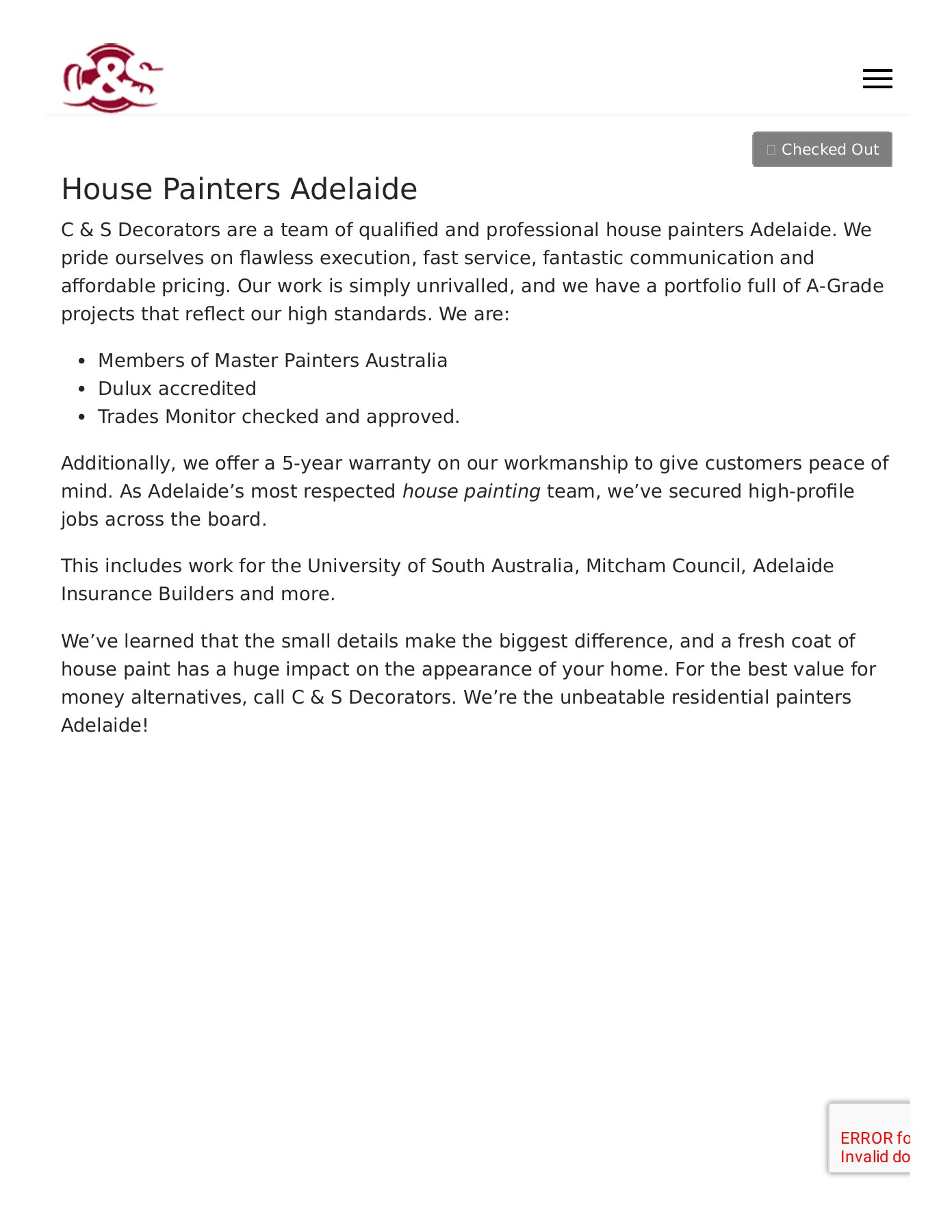 Painters Adelaide - C&S Decorators - Page 1 - 4 | Flip PDF Online ...