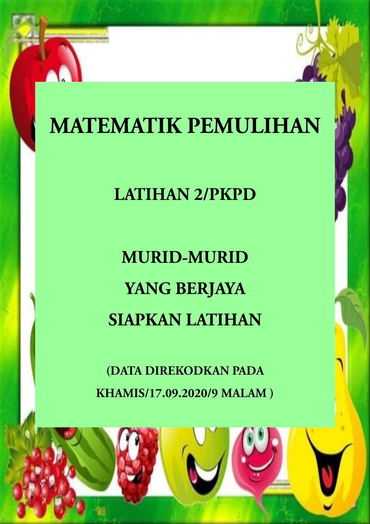 Murid yang Siapkan MTP Latihan 2 PKPD - syamimiskbt - Muka Surat 1 - 7 | Membalik PDF Dalam ...