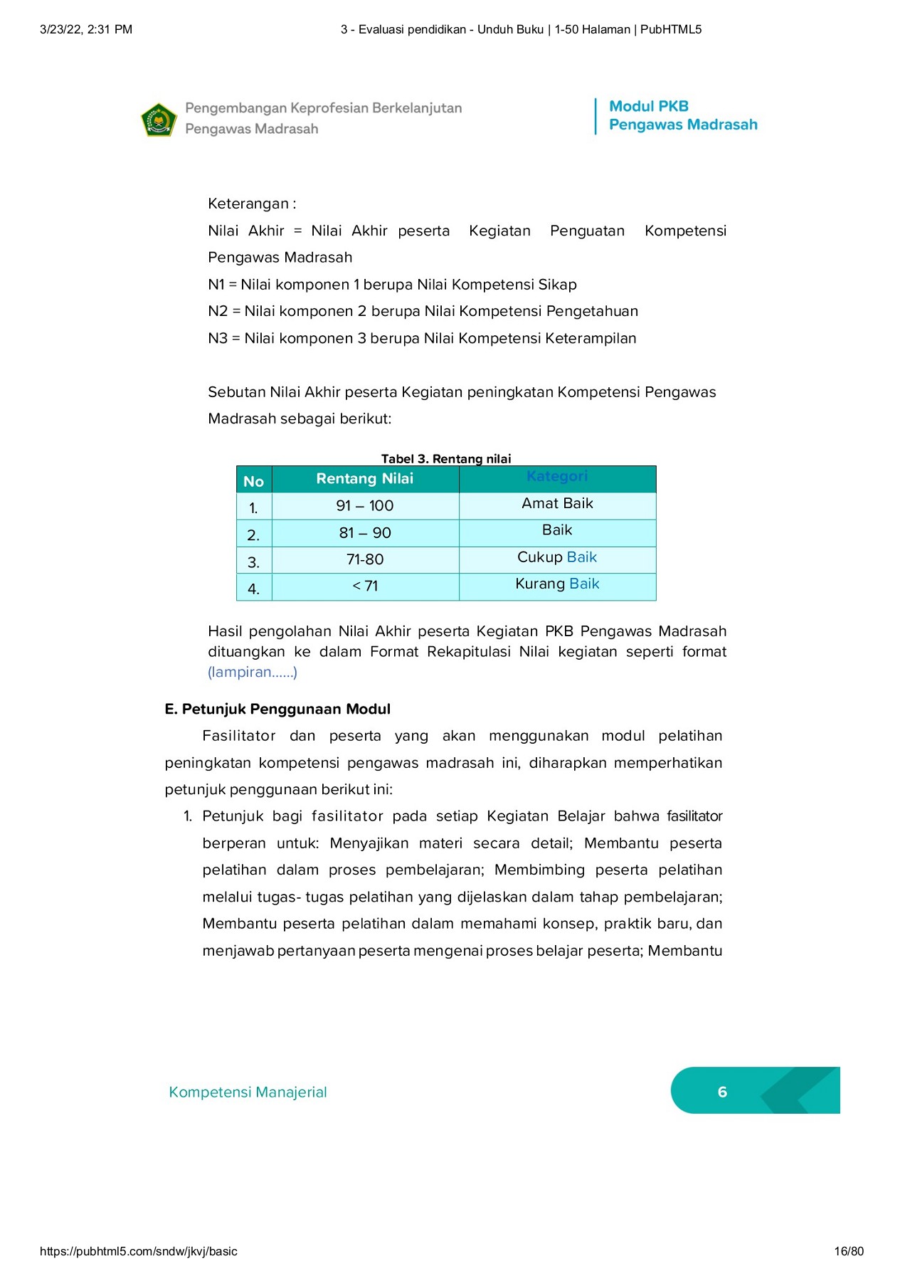 3 - Evaluasi pendidikan - Unduh Buku _ 1-50 Halaman _ PubHTML5 - Nurul Hidayah - Page 16 | Flip ...