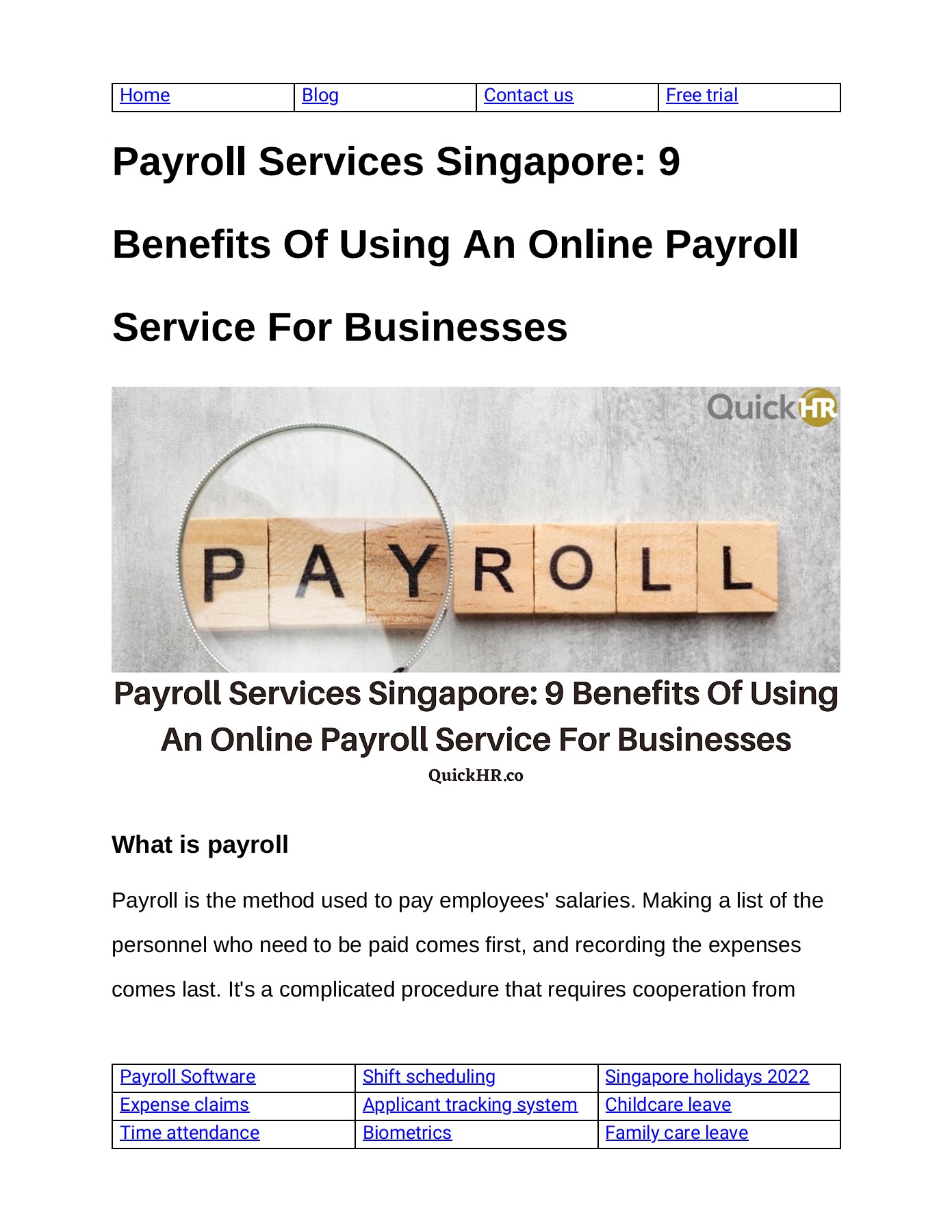 Payroll Services Singapore 9 Benefits Of Using An Online Payroll ...
