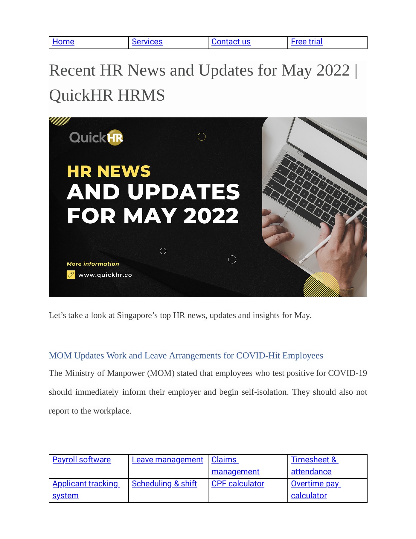 Recent HR News and Updates for May 2022 _ QuickHR HRMS - Parkeradam916 ...