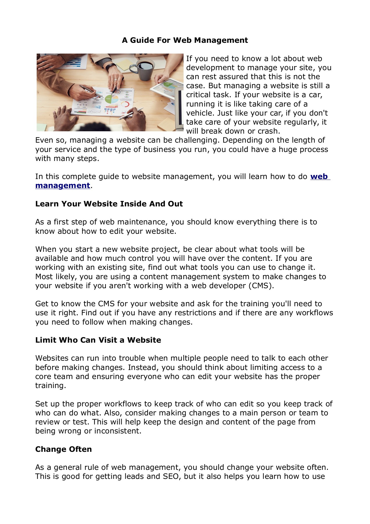 A Guide For Web Management - WebM - Page 1 - 2 | Flip PDF Online | PubHTML5