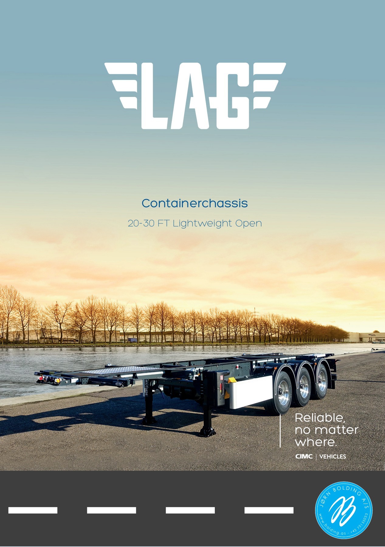 LAG Container Chassis 20-30 FT Light Weight Open - Jørn Bolding A/S ...