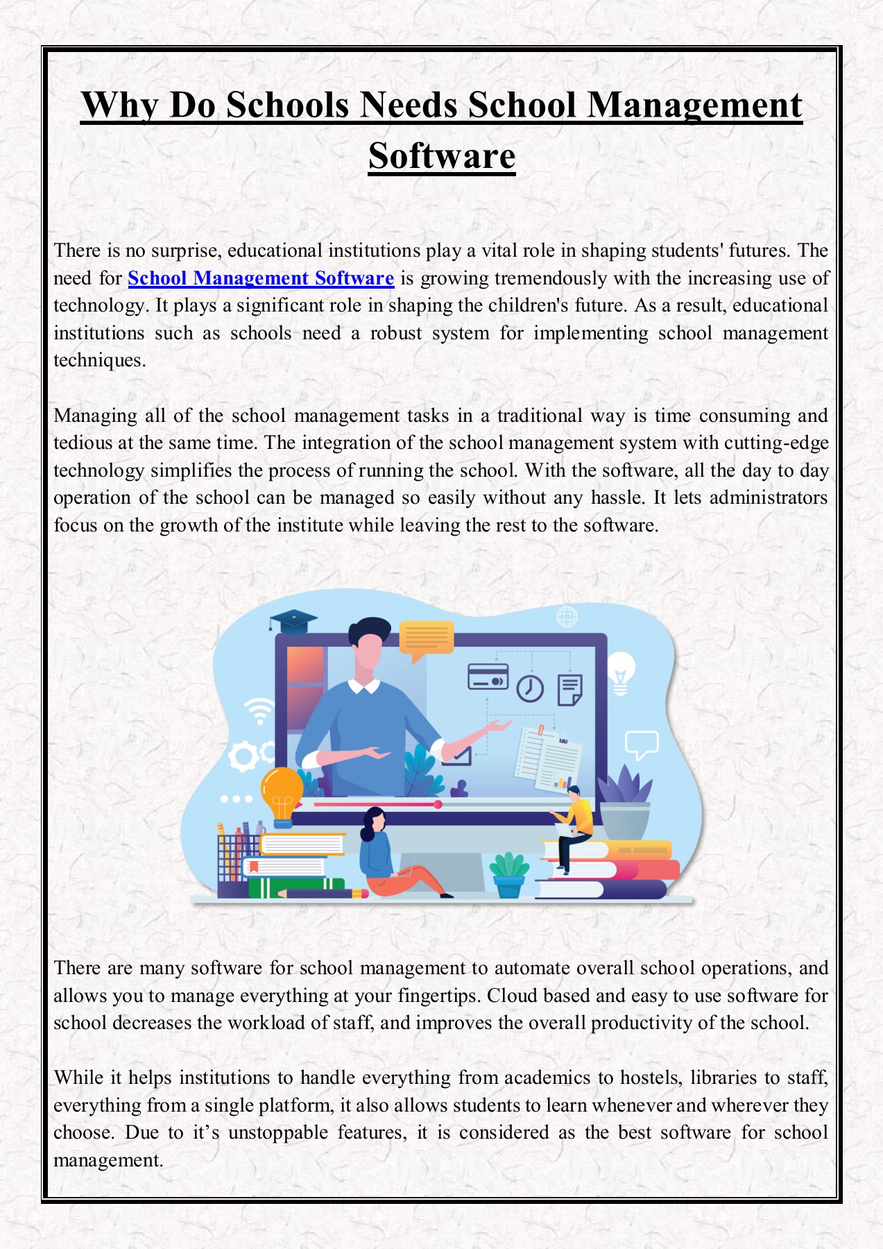 Why Do Schools Needs School Management Software - Next Level Education ...