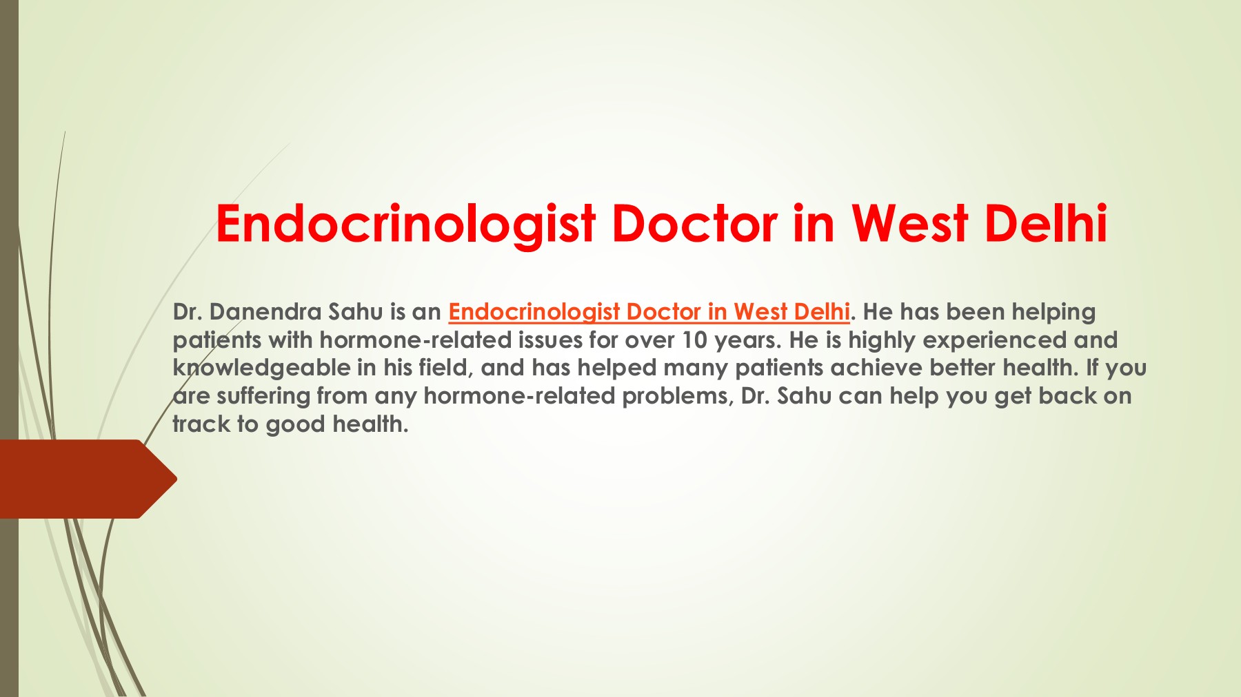 Endocrinologist Doctor in West Delhi - Dr. Danendra Sahu - Page 1 - 2 | Flip PDF Online | PubHTML5