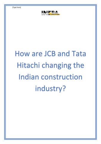 How are JCB and Tata Hitachi changing the Indian construction industry