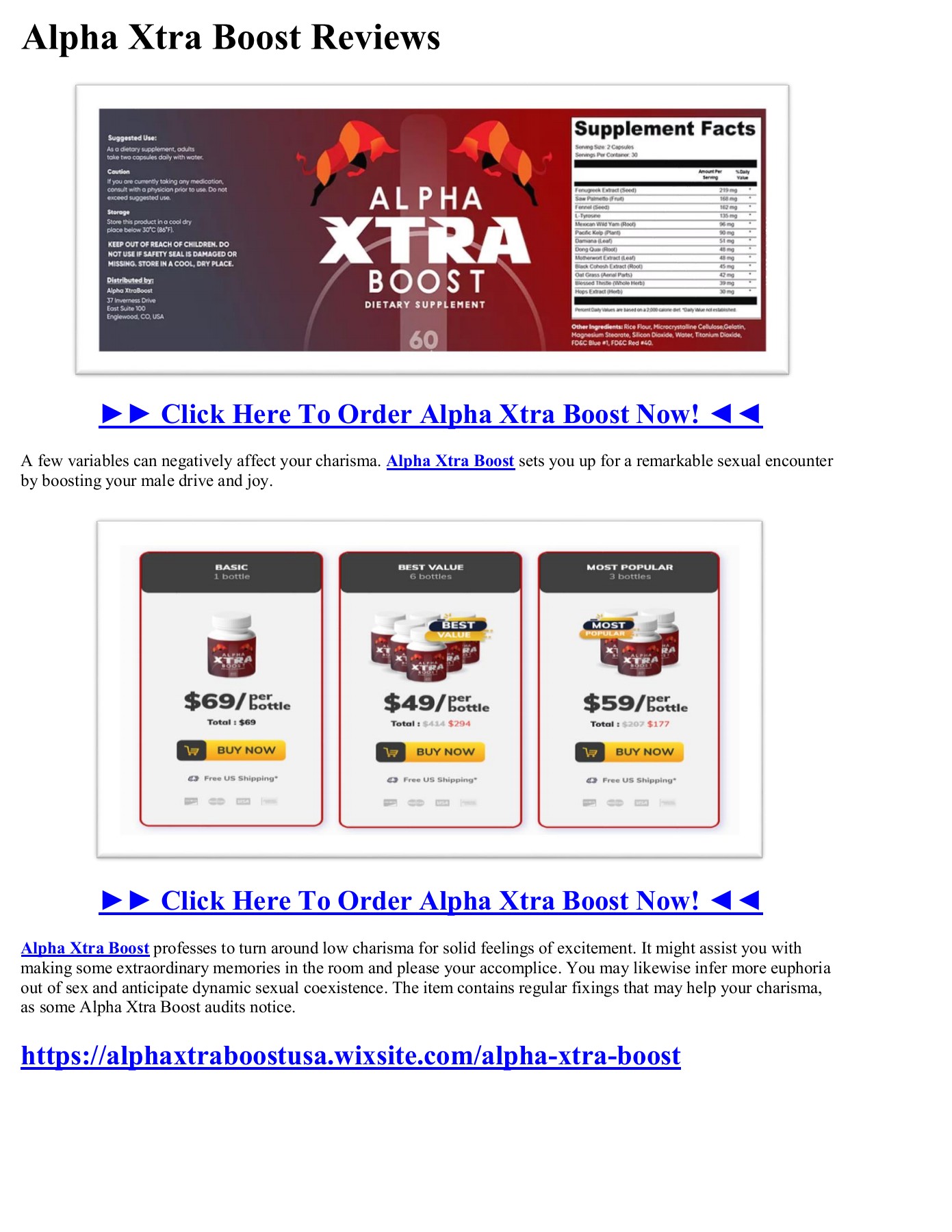 Alpha Xtra Boost | Male Enhancement Review - nobixen621 - Page 1 - 1 ...
