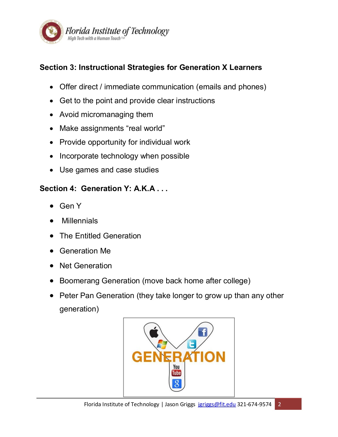 Generational Learning Styles Handout - robertusdjone - Page 2 | Flip ...