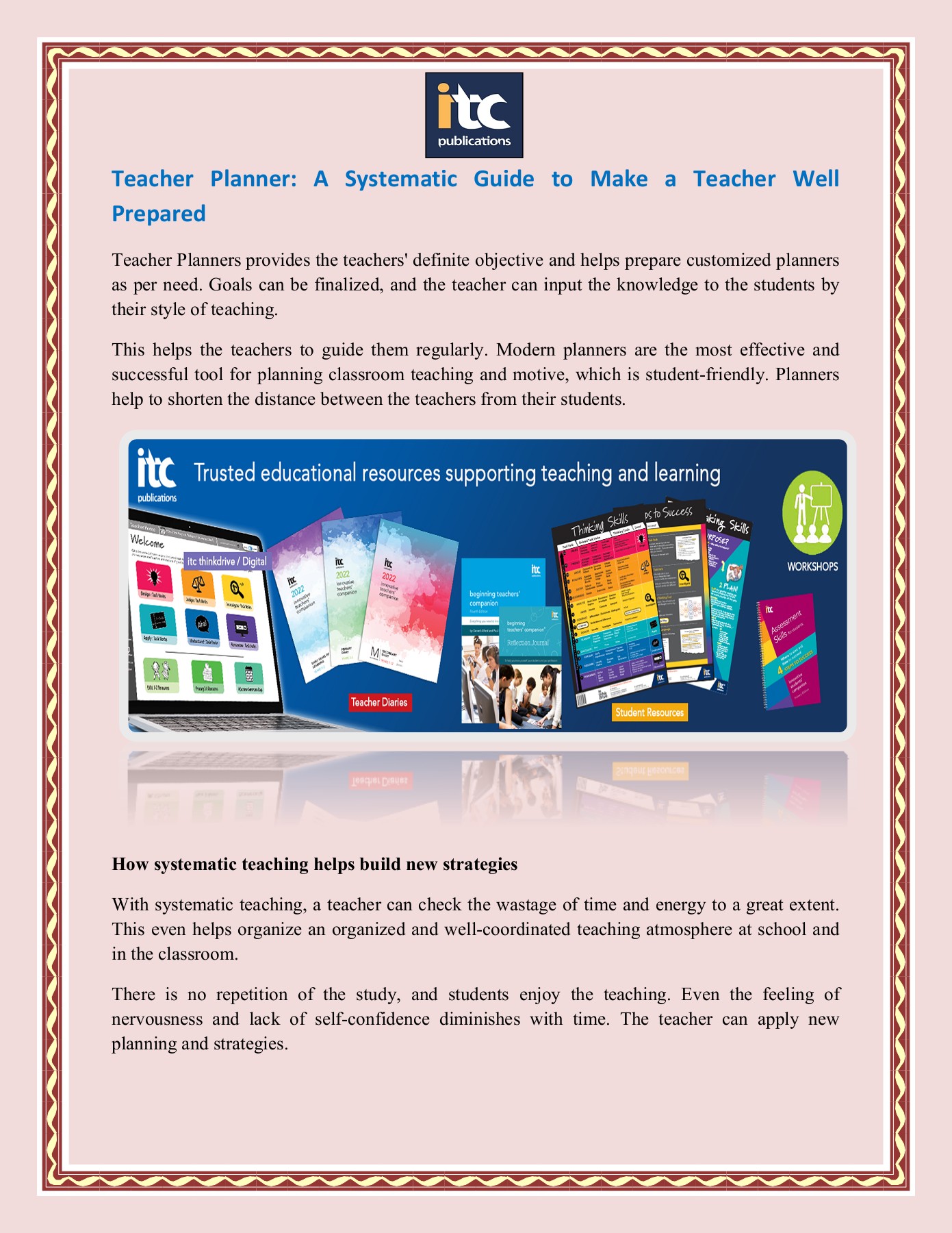 Teacher Planner - A Systematic Guide to Make a Teacher Well Prepared ...