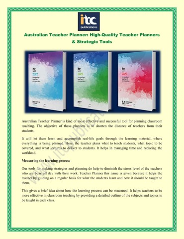 Australian Teacher Planner - High-Quality Teacher Planners & Strategic ...