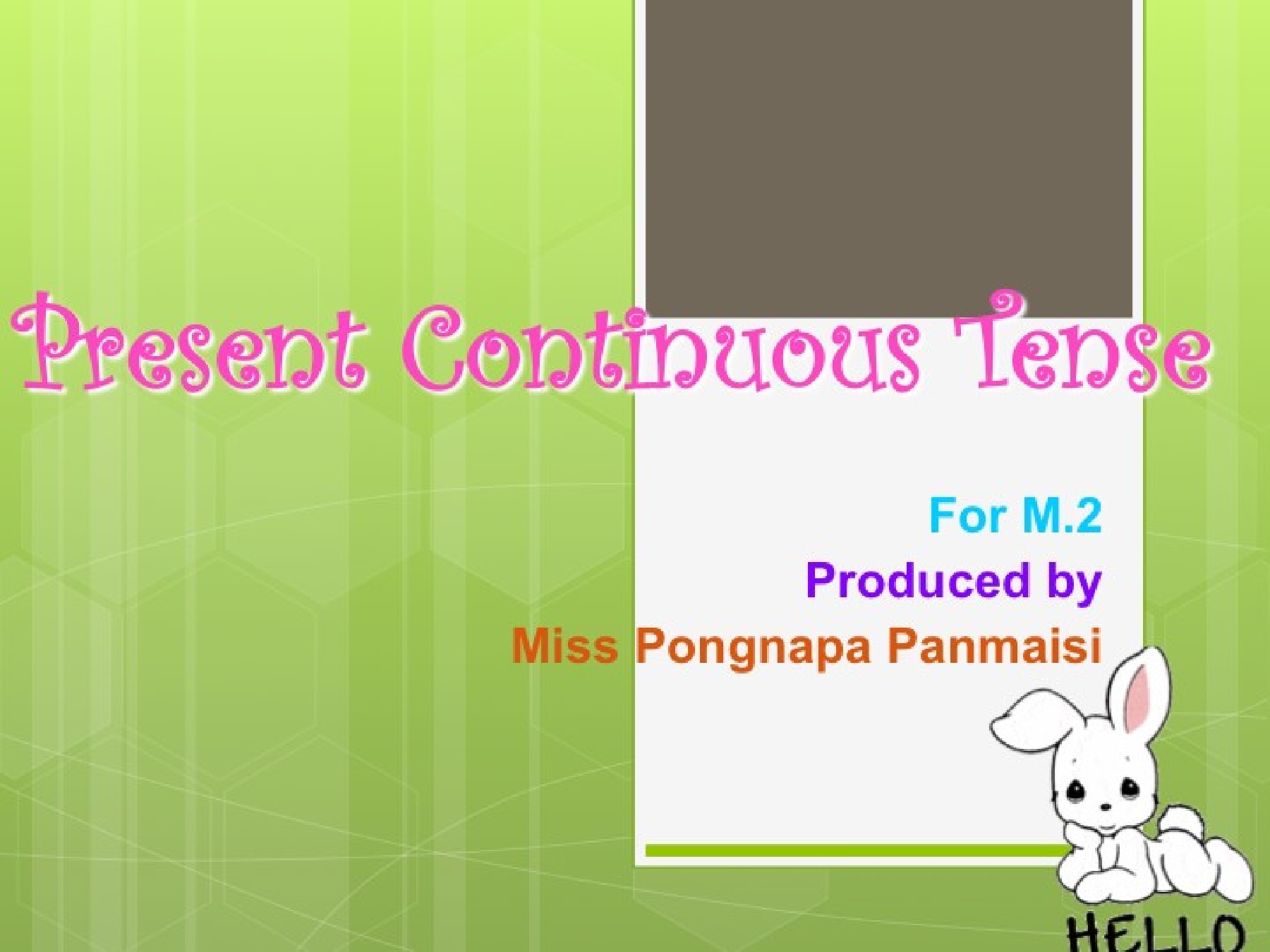 Present Continuous Tense - Library Horwang Pahtumthani - Page 1 - 31 ...