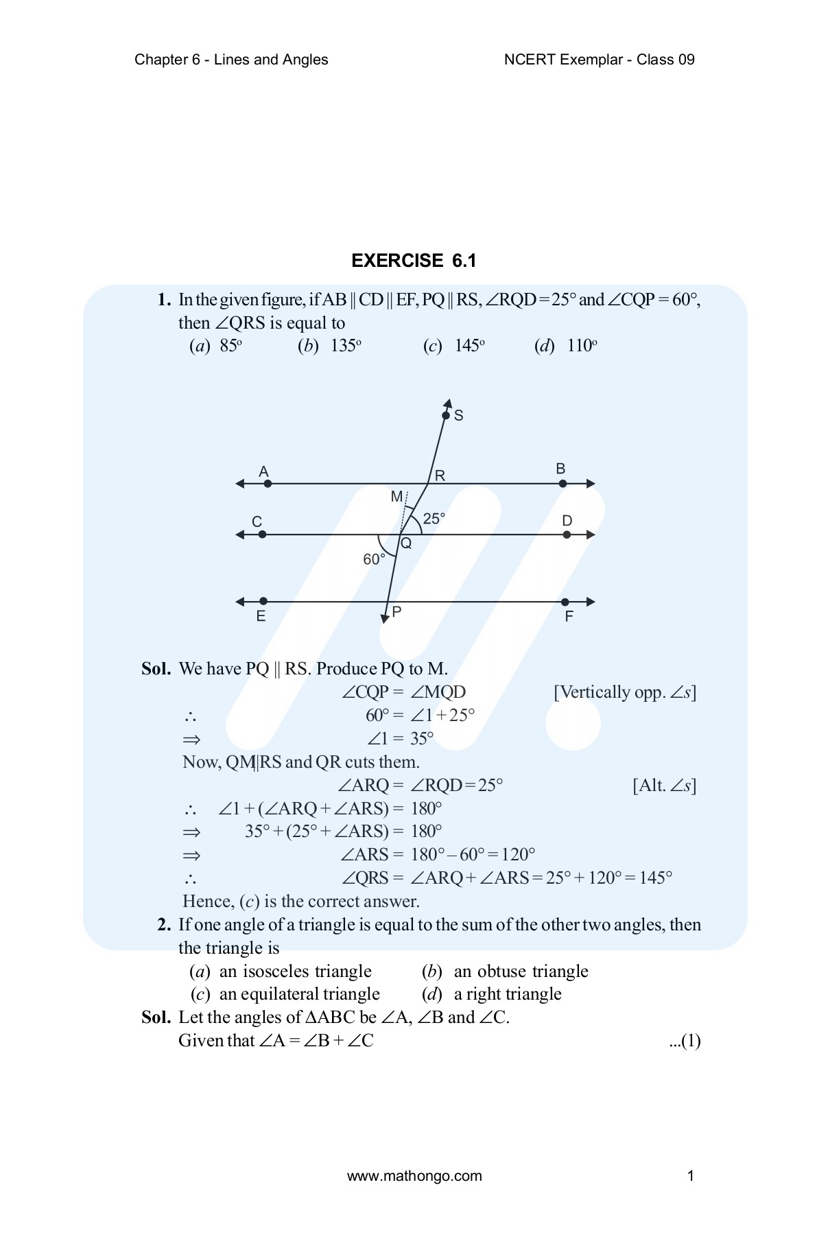 Lines And Angles Ncert Exemplar at Carolyn Bey blog