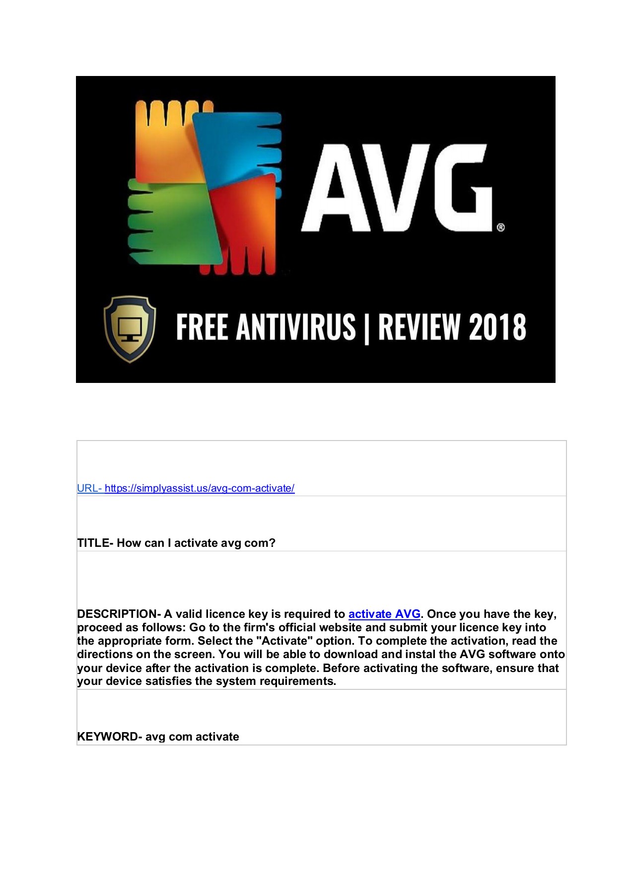 How can I activate avg com? - Luna Fallon - Page 1 - 1 | Flip PDF ...