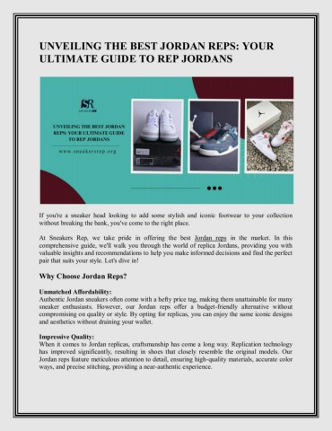 UNVEILING THE BEST JORDAN REPS - sneakersrep - Page 1 - 3 | Flip PDF ...