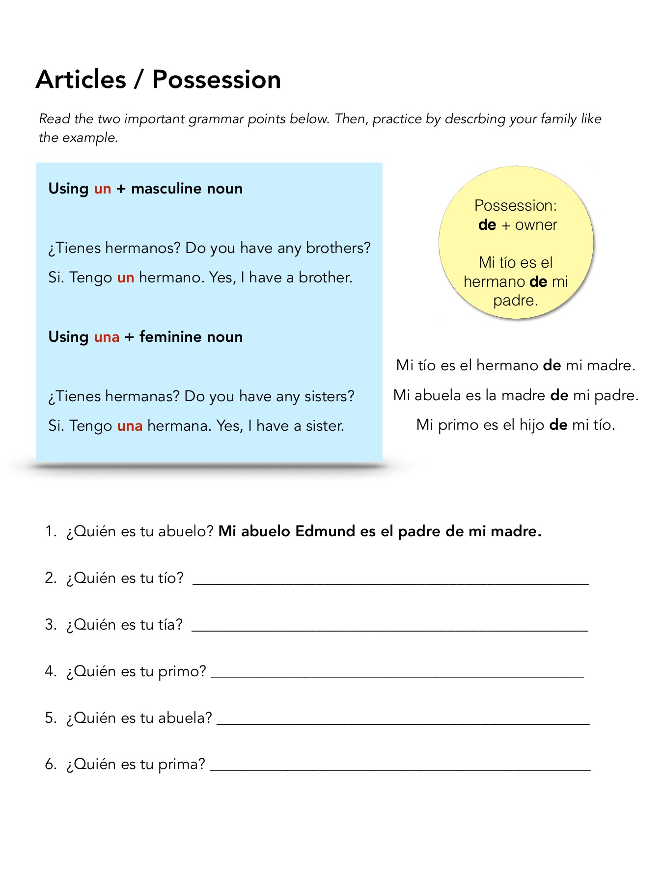 Introduction to Spanish Conversation for Teenagers - sara - Page 14 ...