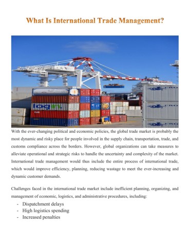 What is international trade management - cds ltd - Page 1 - 3 | Flip ...
