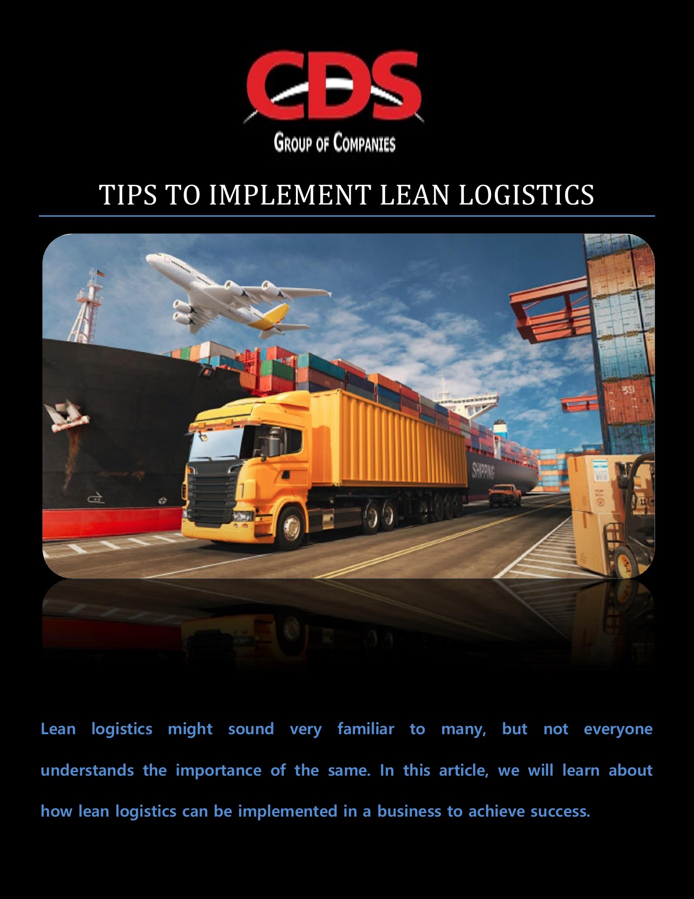 Tips to Implement Lean Logistics - cds ltd - Page 1 - 8 | Flip PDF ...