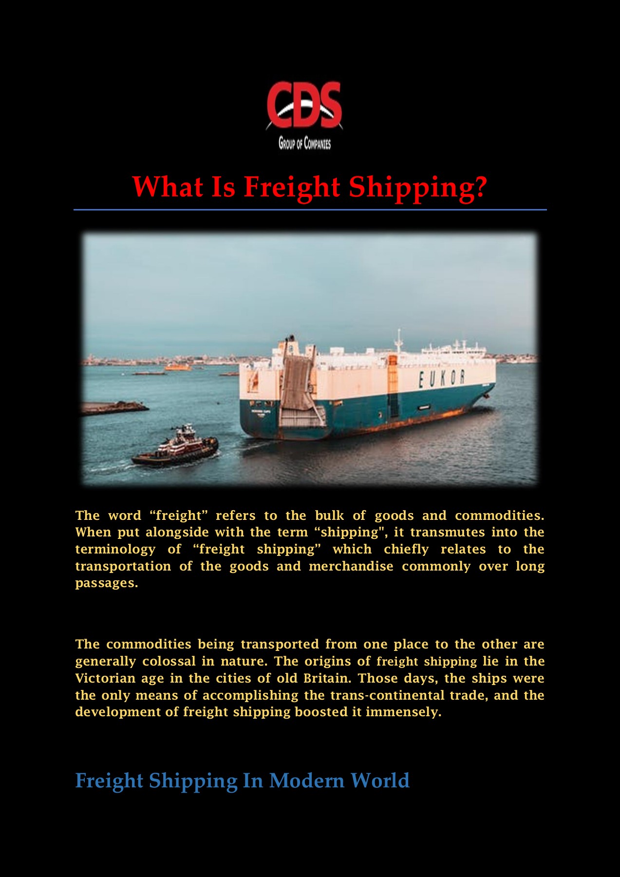 What Is Freight Shipping? - cds ltd - Page 1 - 5 | Flip PDF Online ...