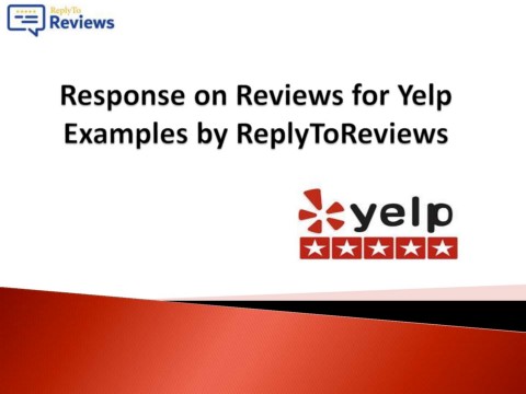 Response on Reviews for Yelp Examples by ReplyToReviews