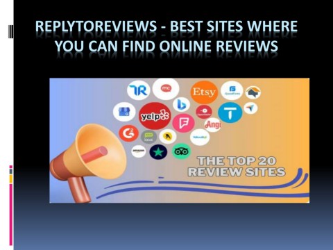 ReplyToReviews - Best Sites Where You Can Find Online Reviews