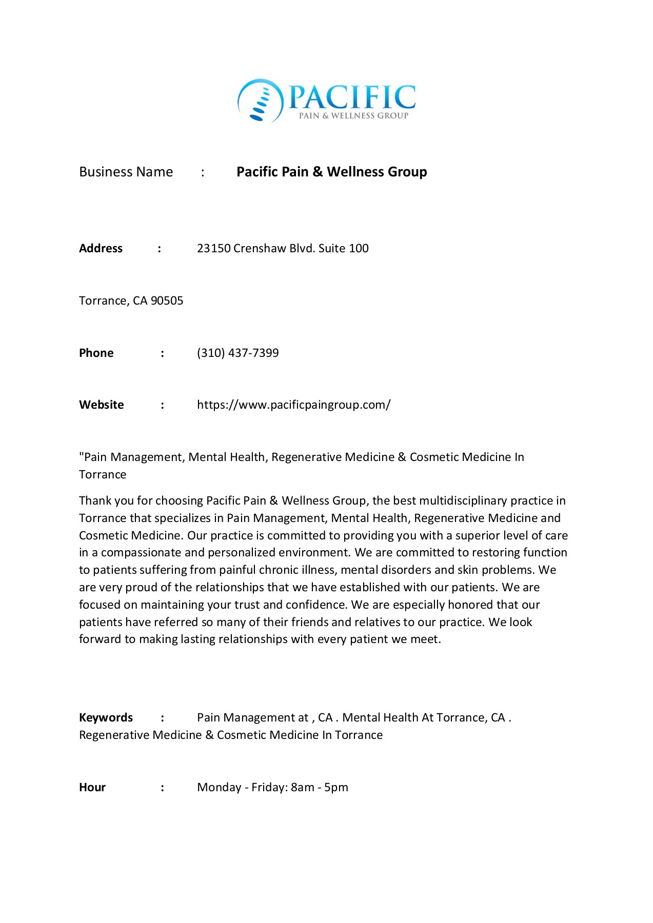 Pacific Pain & Wellness Group - pacificpaingroupca - Page 1 - 1 | Flip ...