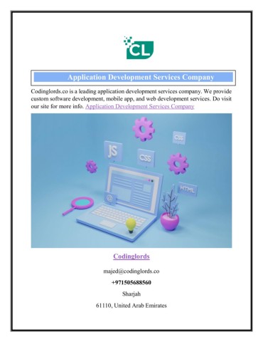 Application Development Services Company Codinglords.co