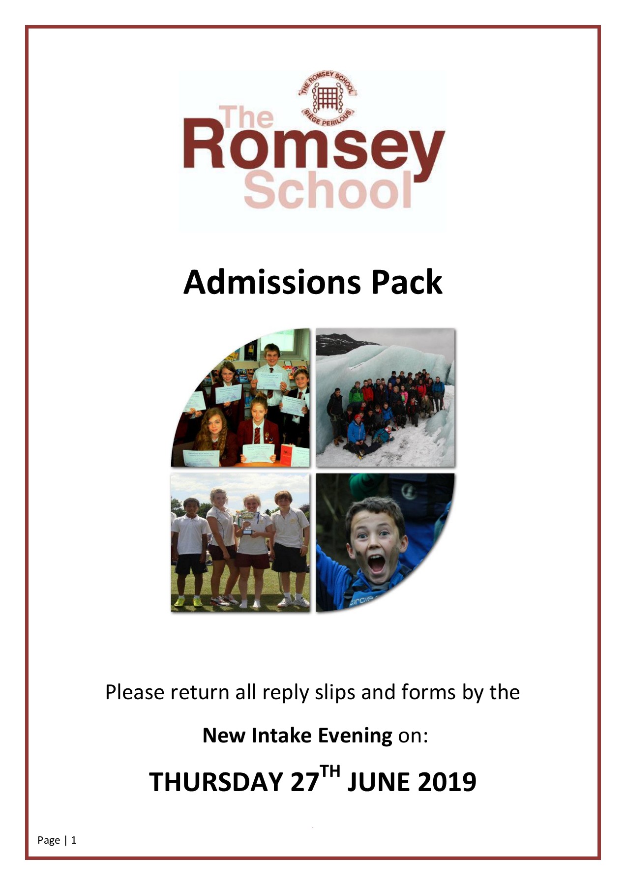 Admissions Pack 2019 - The Romsey School - Page 1 - 20 | Flip PDF ...
