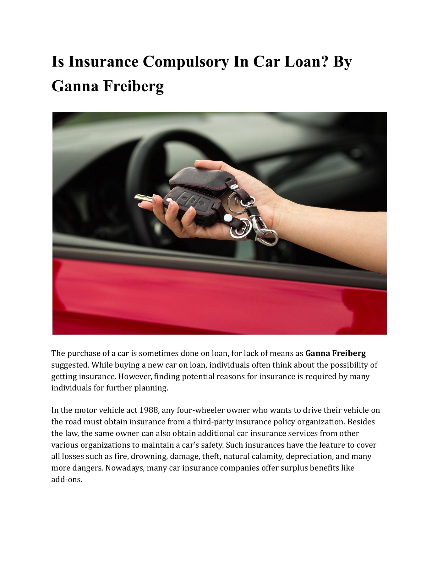 Importance of Auto Repair Insurance - Ganna Freiberg - Page 1 - 3 ...