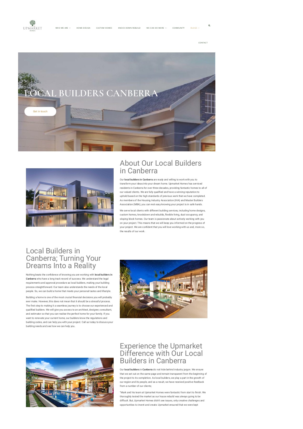 Local Builders Canberra - Upmarket Homes - Page 1 - 3 | Flip PDF Online ...