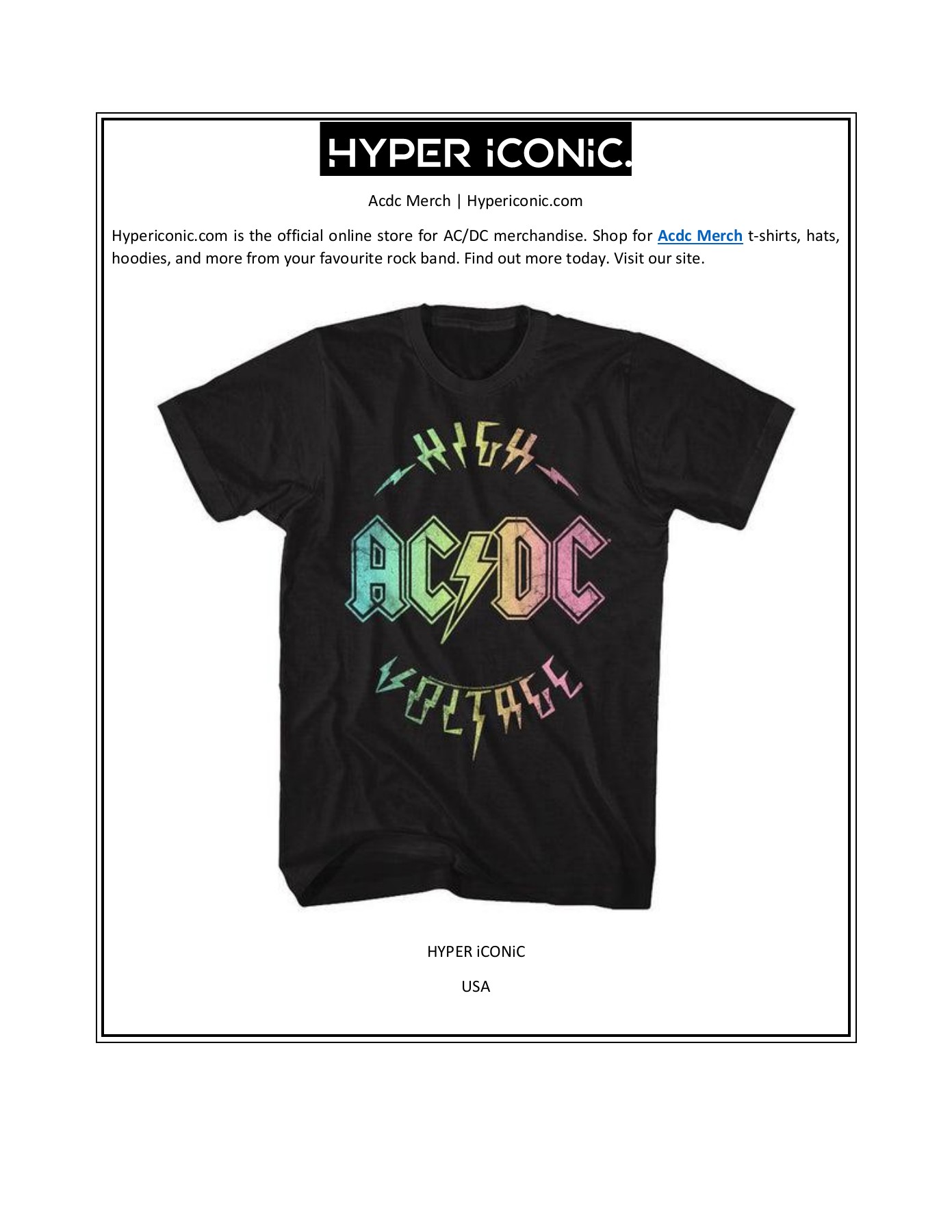 Acdc Merch | Hypericonic.com - Hyper Iconic - Page 1 - 1 | Flip PDF ...